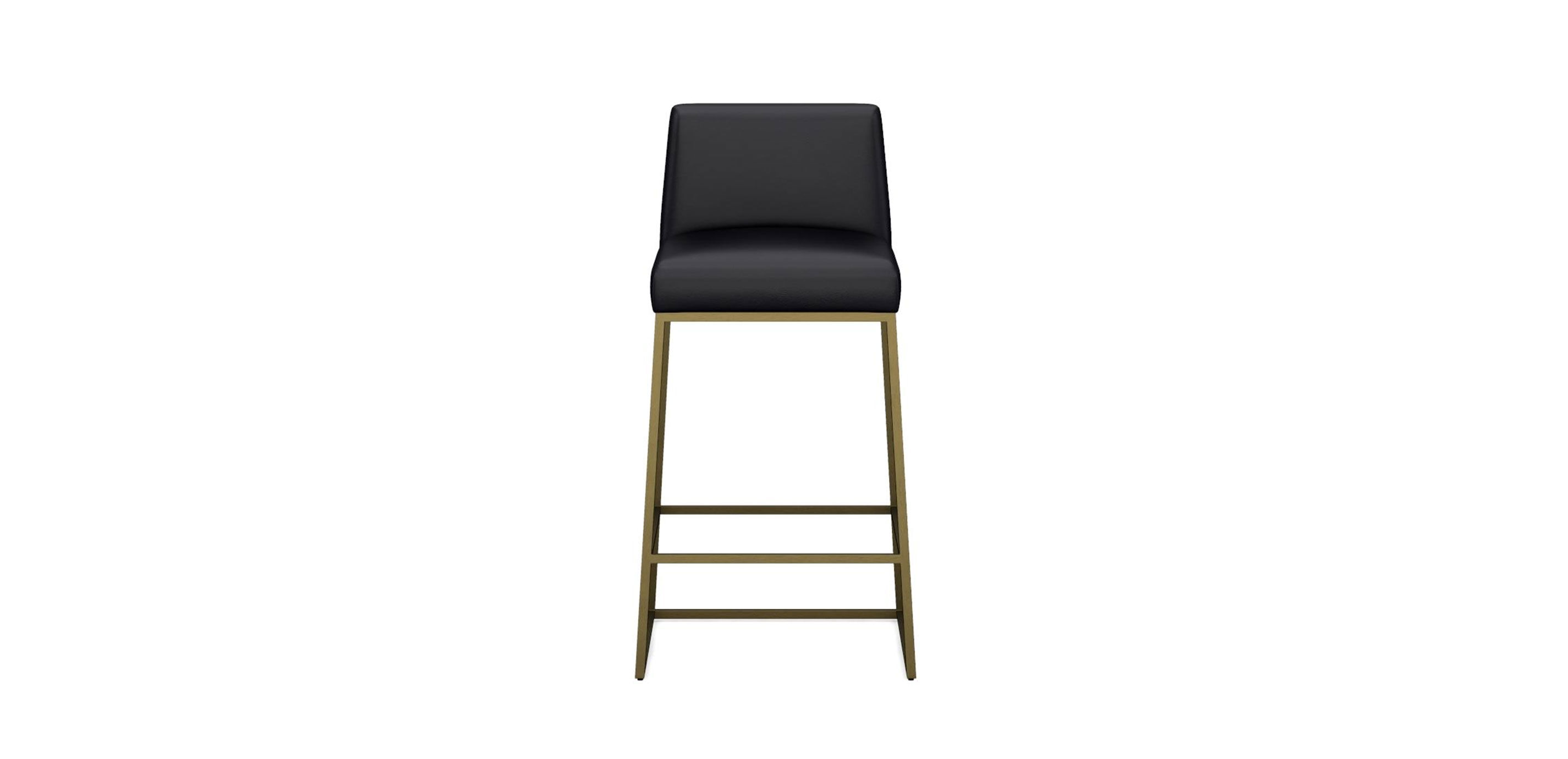 Jewel Metal Base Leather Counter Stool | Ethan Allen