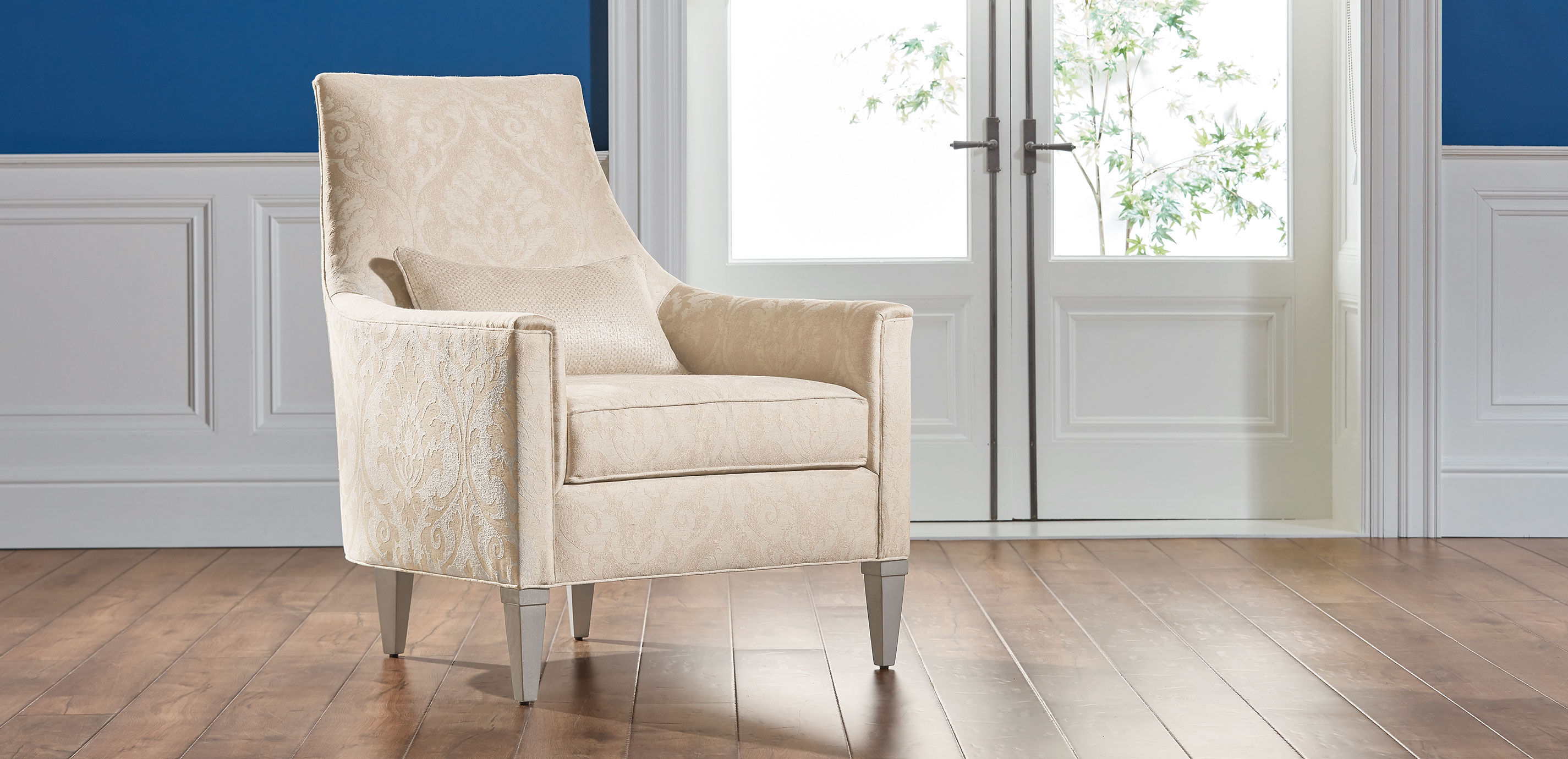 Rhea Upholstered Accent Chair in Fabric | Ethan Allen