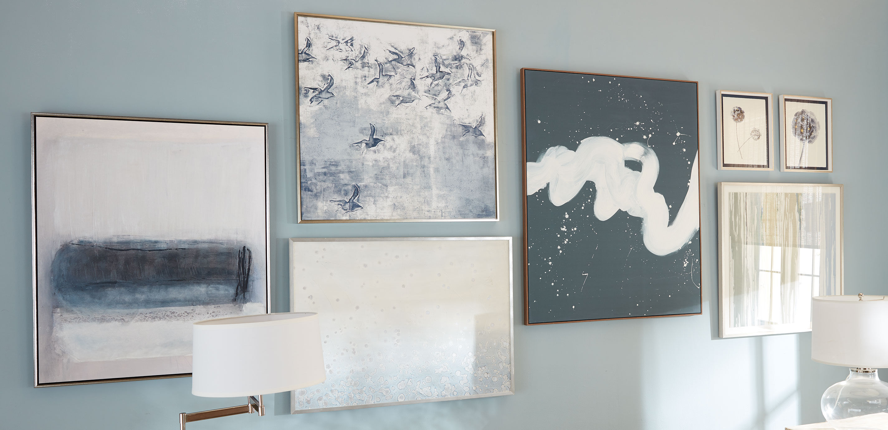 Pale Blue Mist | Serenity Artwork | Pale Blue Art | Ethan Allen