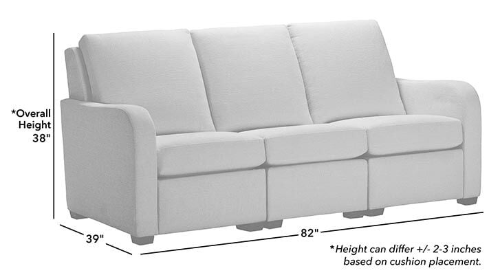 Jennings Three-Piece Stationary Sofa with Straight Arms | Ethan Allen