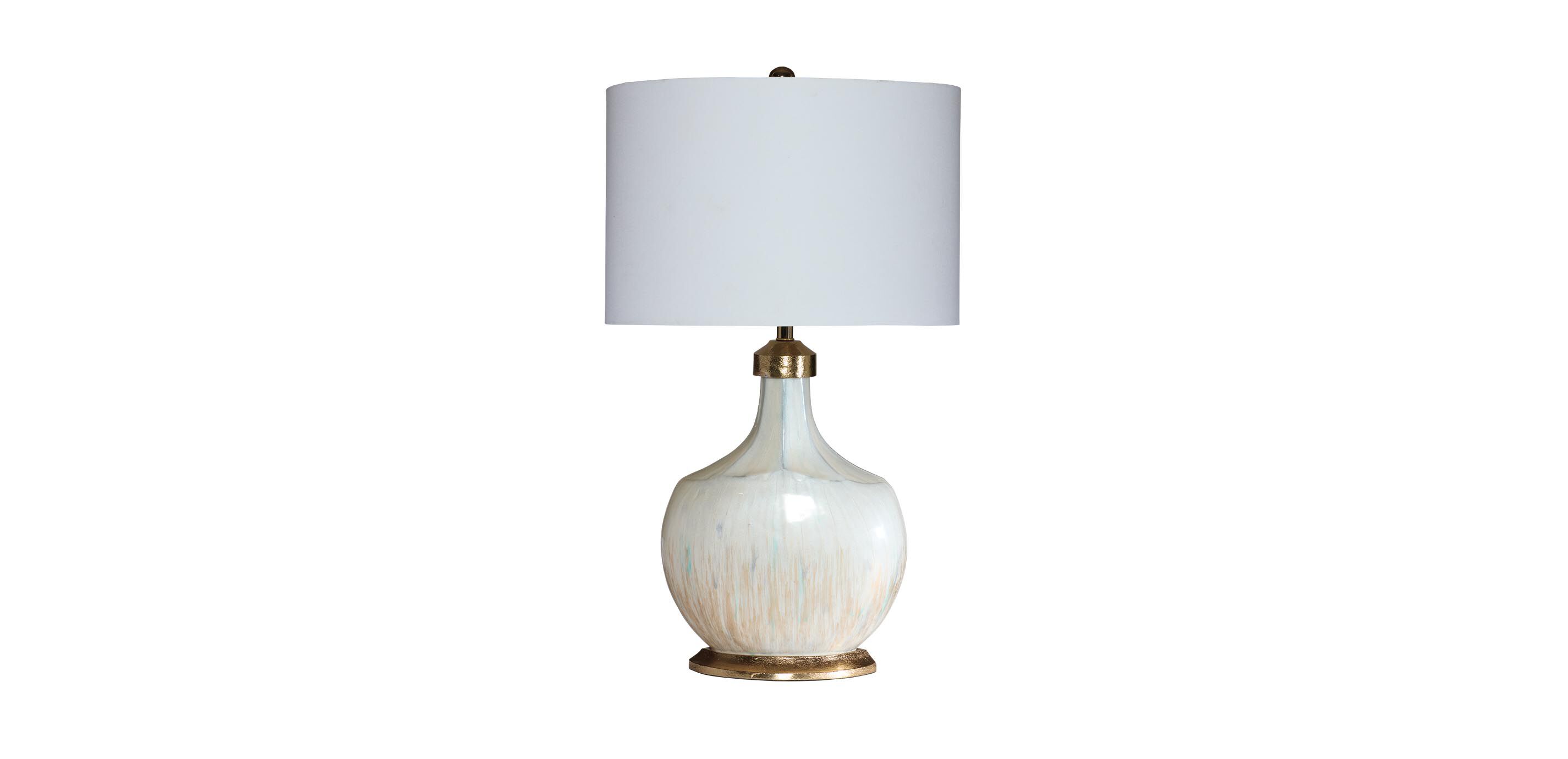 Lila Oblong Glass Table Lamp with Urn-Shape Base | Ethan Allen