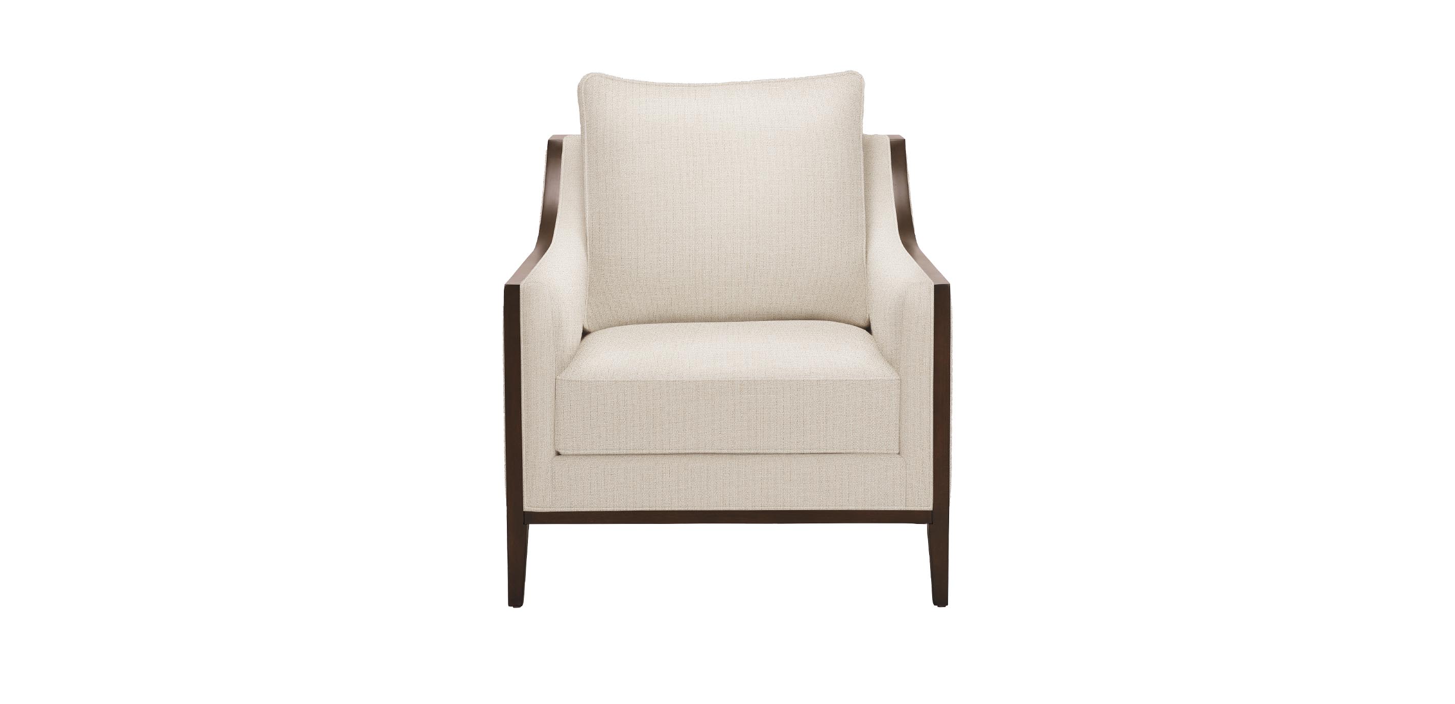 Halton Fabric Occasional Chair—Exposed Wood Frame | Ethan Allen
